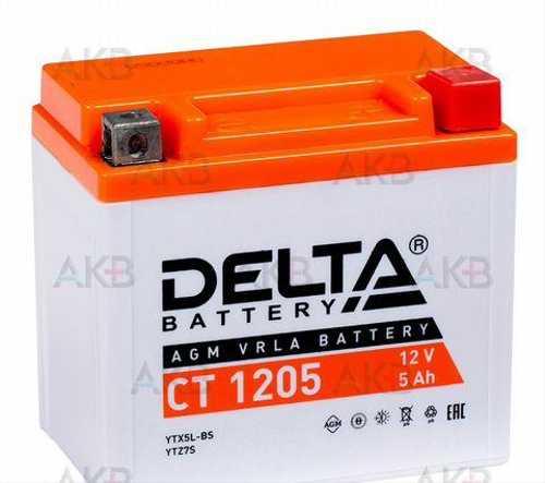 Аккумулятор для мопеда и скутера Delta CT 1205 5Ач