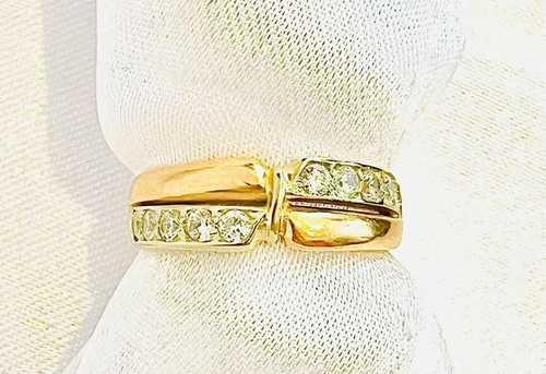Золотое кольцо с фианитами 585 (д)