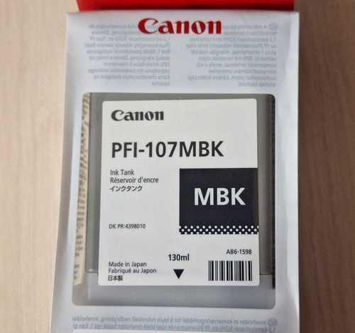 Картридж canon pfi 107 mbk