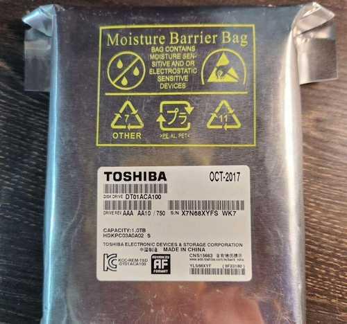 Жесткий диск HDD Toshiba 1Tb