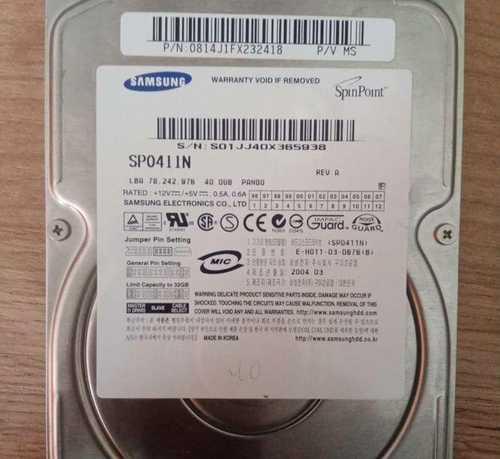Жесткий диск Samsung Spinpoint SP0411N 40gb