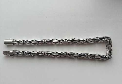 Мужская серебряная цепь лисий хвост 509 гр