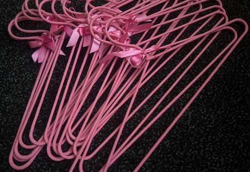Плечики вешалки розовые 40см