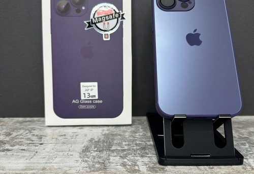 Стеклянный матовый чехол Glass Case iPhone 13Pro