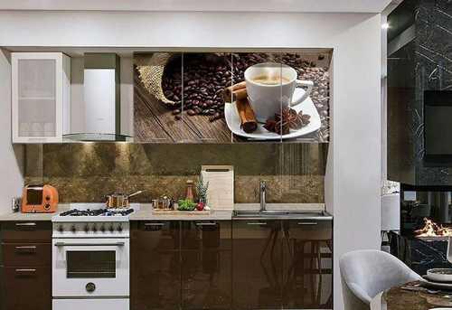 Кухня Кофе 2.0 м белый шагрень / шоколад