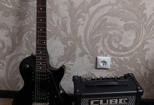 Электрогитара epiphone les paul+roland cube 10gx