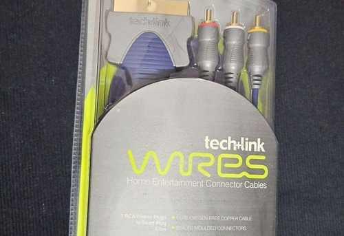 Кабель Techlink wires 3RCA - scart 5 м новый orig