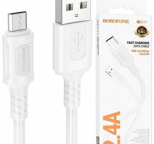 Кабель microusb Borofone BX-111 белый