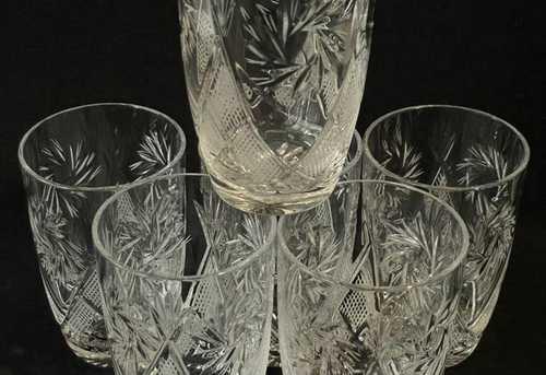 Хрусталь стаканы 6 шт 10 см бокалы Богемия