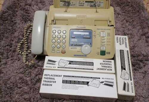 Телефон факс panasonic с тремя картриджами
