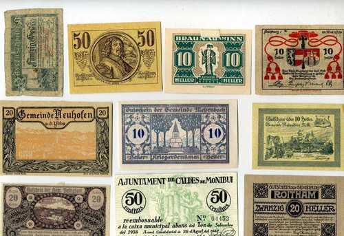 Банкноты иностранные 8 Нотгельды Германии