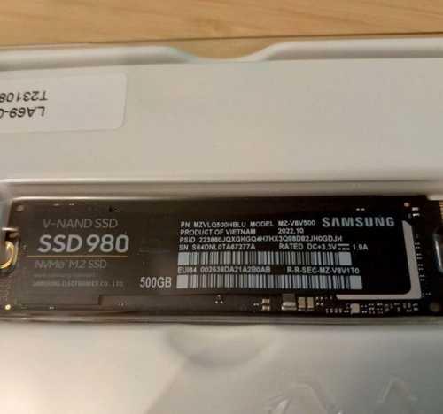 Накопитель SSD (NVMe M2) Samsung 980 500Gb