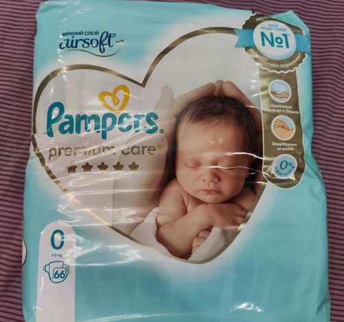 Подгузники Pampers Premium Care 0 1.5-2.5кг 66шт