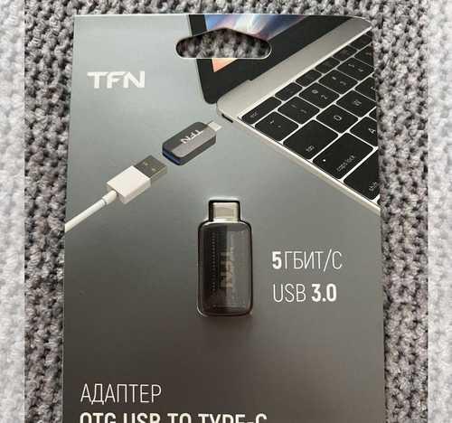 Адаптер-переходник Tfn OTG USB-A/USB-C Grey