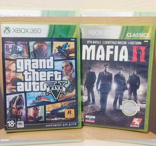GTA 5 и Мафия 2 Xbox 360.Лицензия