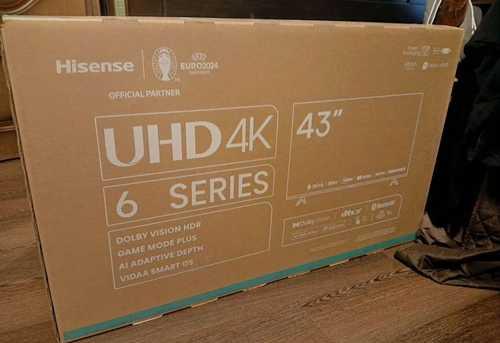 Телевизор hisense UHD 4K 6 series 43 дюйма новый