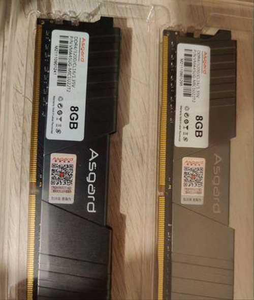 Оперативная память ddr4 8x2 asgard 3200 cl16