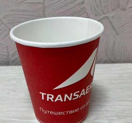 Стаканы бумажные Трансаэро