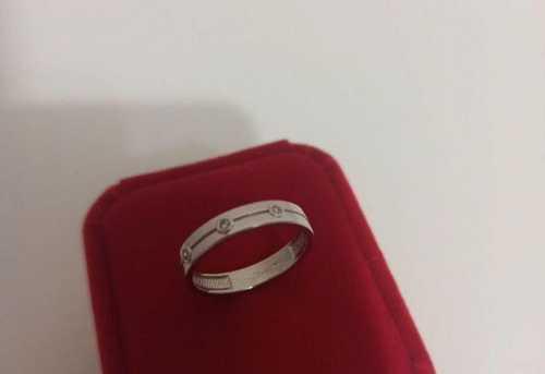 Серебряное кольцо с 3 бриллиантами