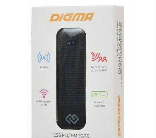 Модем 3G/4G Digma DW1961 USB Wi-Fi (Новый)