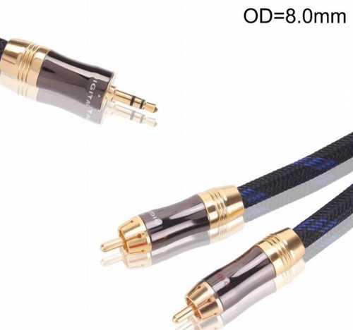 Кабель аудио jack 3,5 x 2 RCA 1,5м