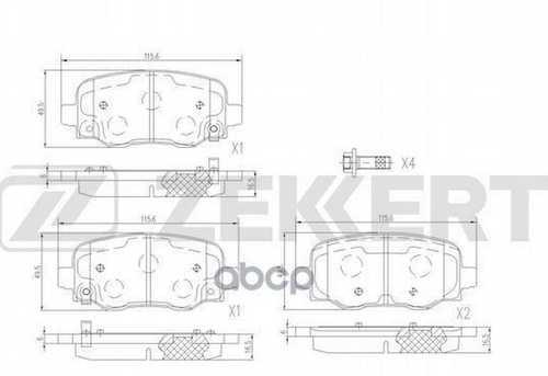 Колодки торм. диск. задн. Fiat 500X (354) 14