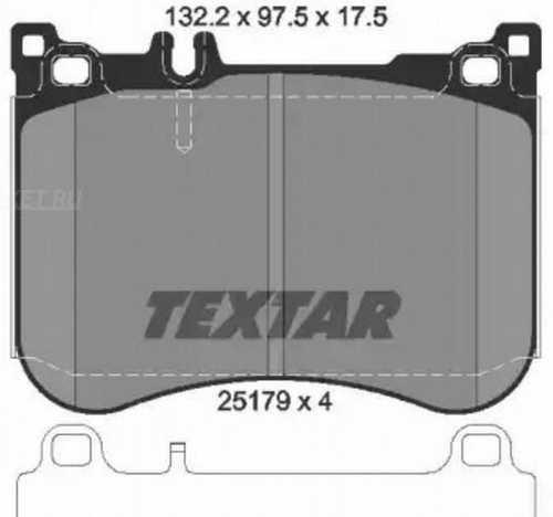 Textar 2517903 Колодки тормозные дисковые с противошумной пластиной Q  перед