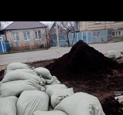 Навоз чернозём в мешках