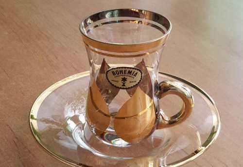 Армуду-стаканы для чая из богемского стекла