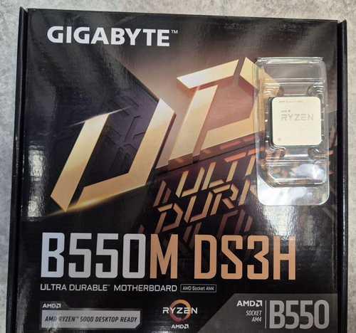 Комплект Ryzen 5 5600  Gigabyte B550M DS3H