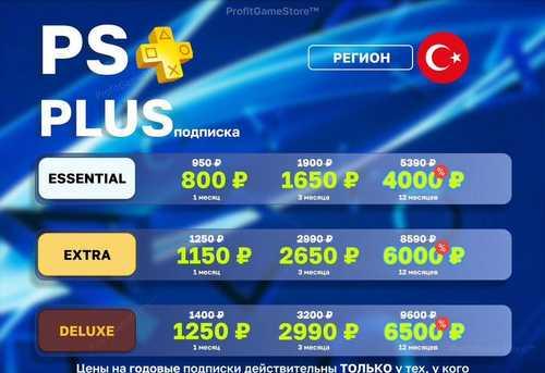 Подписка PS Plus Турция