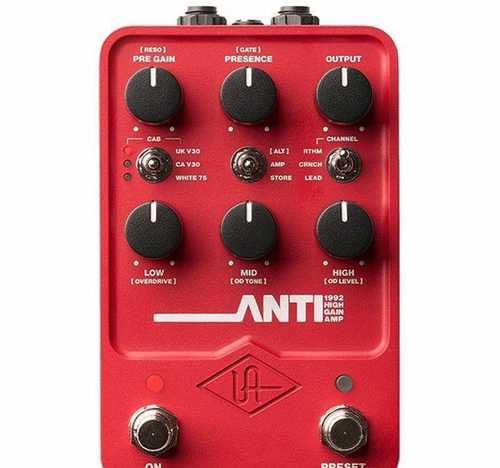 Новая Universal Audio Anti 1992 High Gain Amp