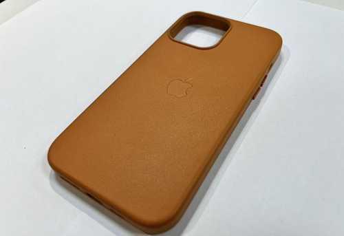 Чехол кожаный iPhone 13 Pro Max оранжевый