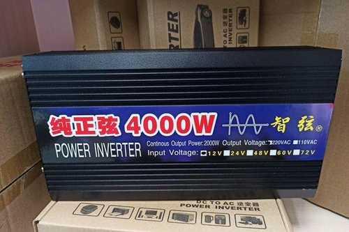 Инвертор 12 220 чистый синус 4000Вт. Новый