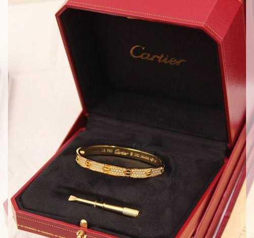 Браслет Cartier Love в камнях