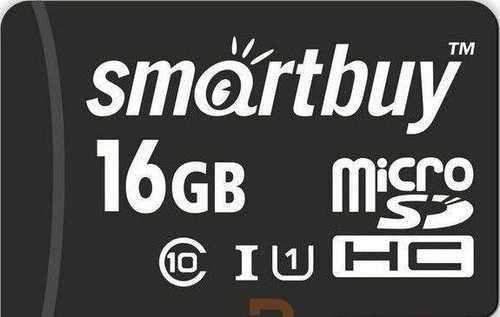 Карта памяти Microsdhc 16GB Smart Buy без SD адапт