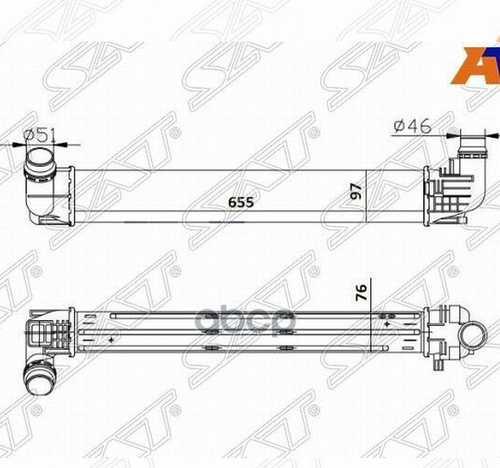 Радиатор интеркулера renault duster 1.5D 10- ST