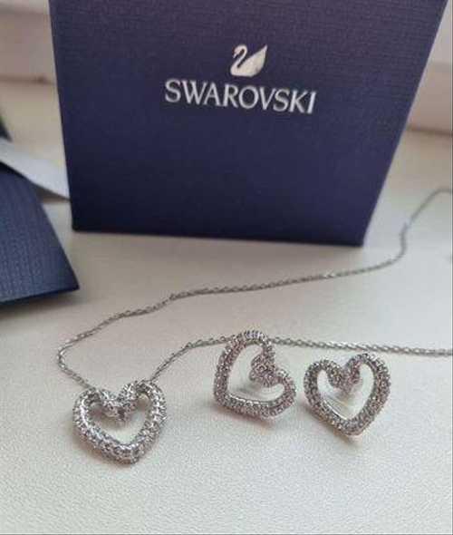 Серьги кулон Una Swarovski new коллекция оригинал