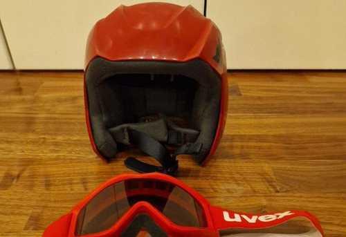 Шлем горнолыжный детский dtec + очки Uvex