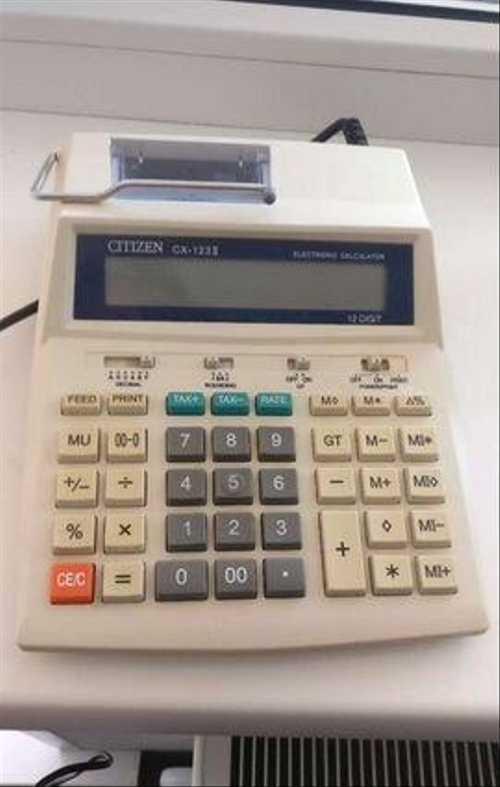 Калькулятор с печатающим устр-м citizen cx-123 II