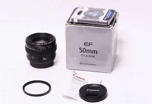 Объектив Canon EF 50mm f 1 4 USM + UV фильтр