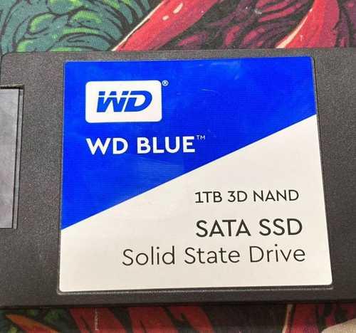 SSD накопитель WD Blue WDS100T2B0A 1тб, 2.5"