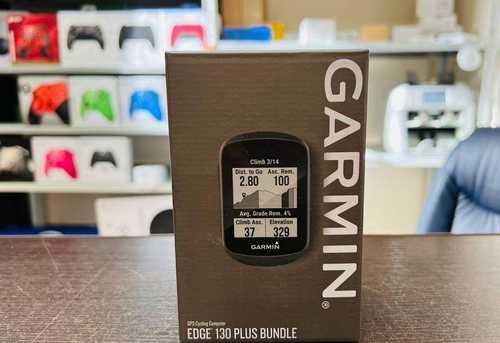 Велокомпьютер Garmin Edge 130 Plus Bundle, черный