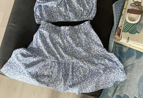 Топ и юбка для девочки gloria jeans