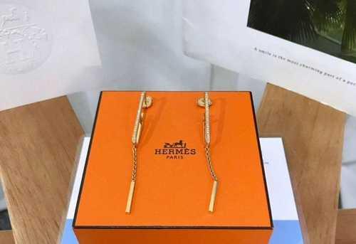 Золотые серьги Hermes 11 гр 0.4 ct