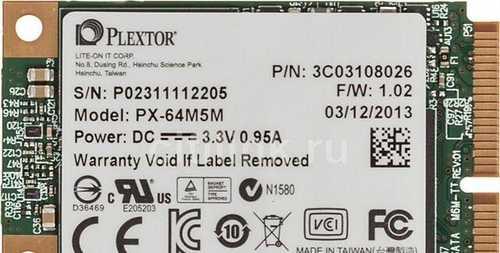 SSD накопитель Plextor PX-64M5M 64гб