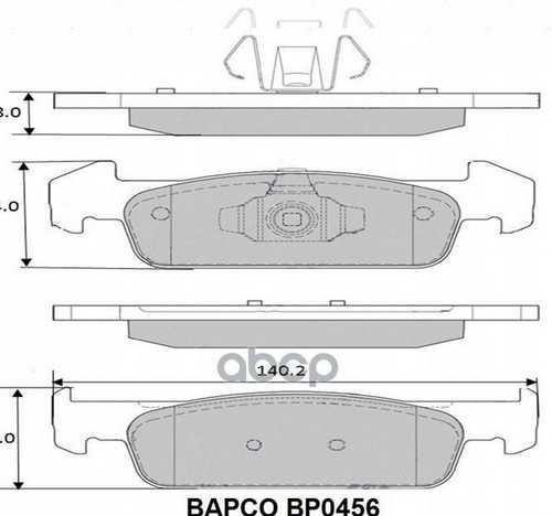 Колодки тормозные дисковые передние, BP0456 BP0456