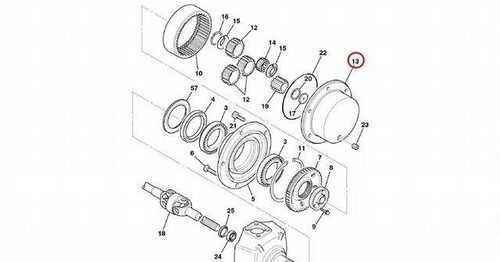 Корпус колесного редуктора JCB 450/43341