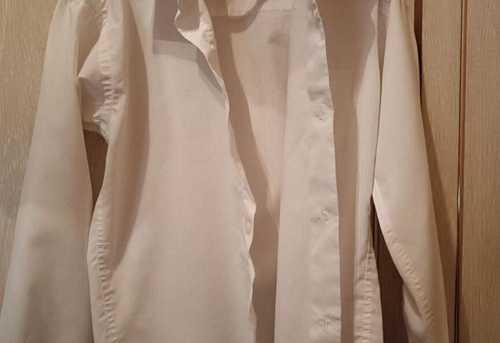 Рубашка белая с длинн.рукавом (herdal), 9 лет