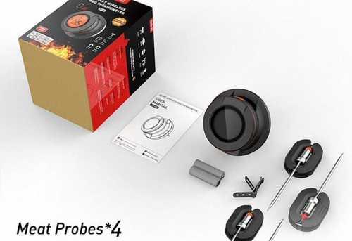 Кулинарный WI-FI термометр с 4 щупами ToGrill